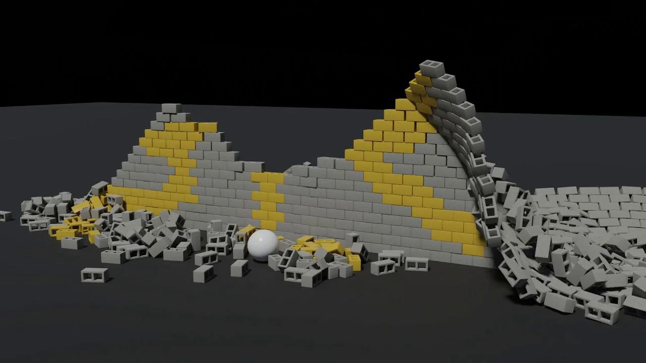 Rigid Body Physics Compilation Blender3d