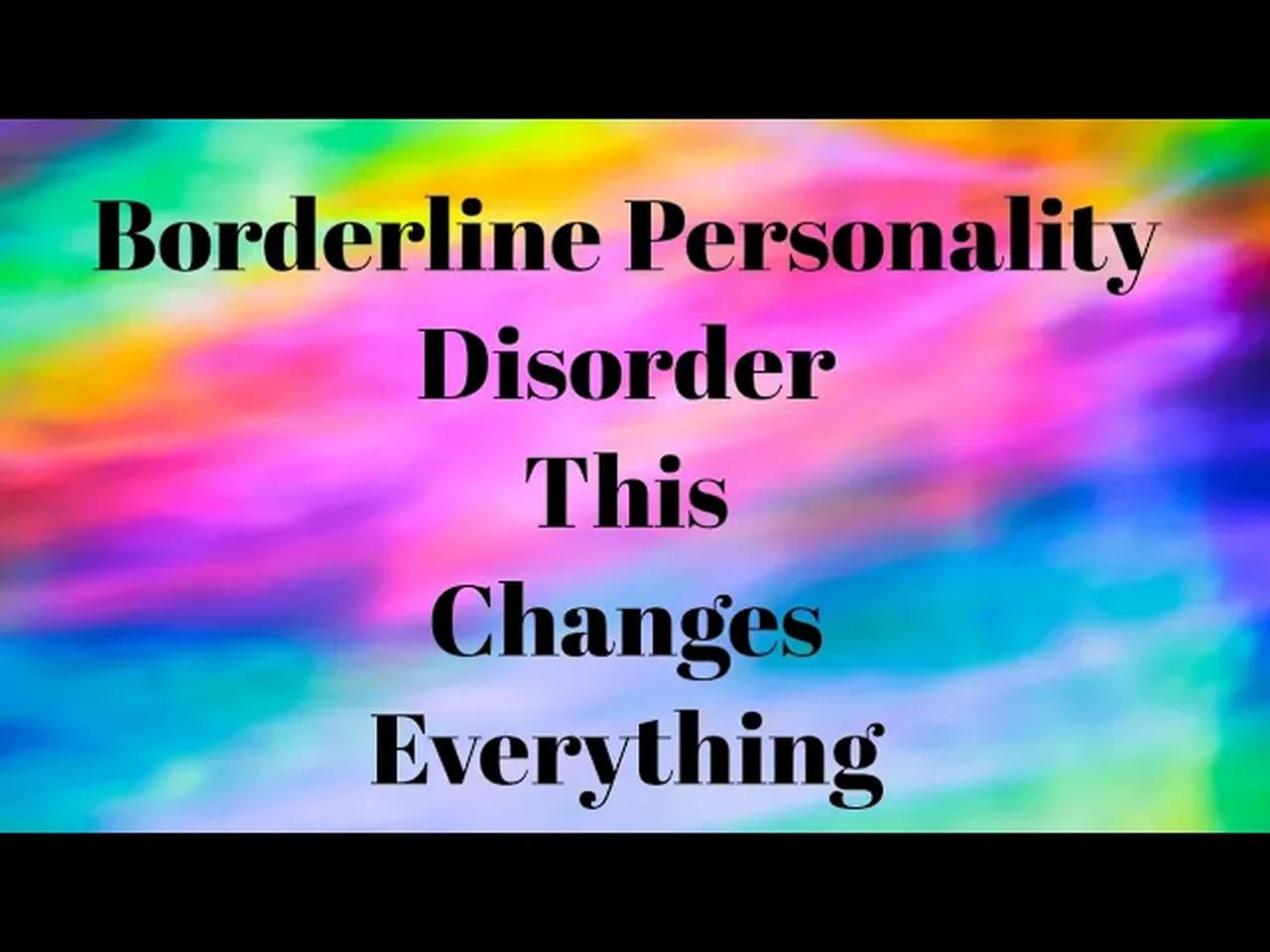 Borderline personality disorder a possible solution