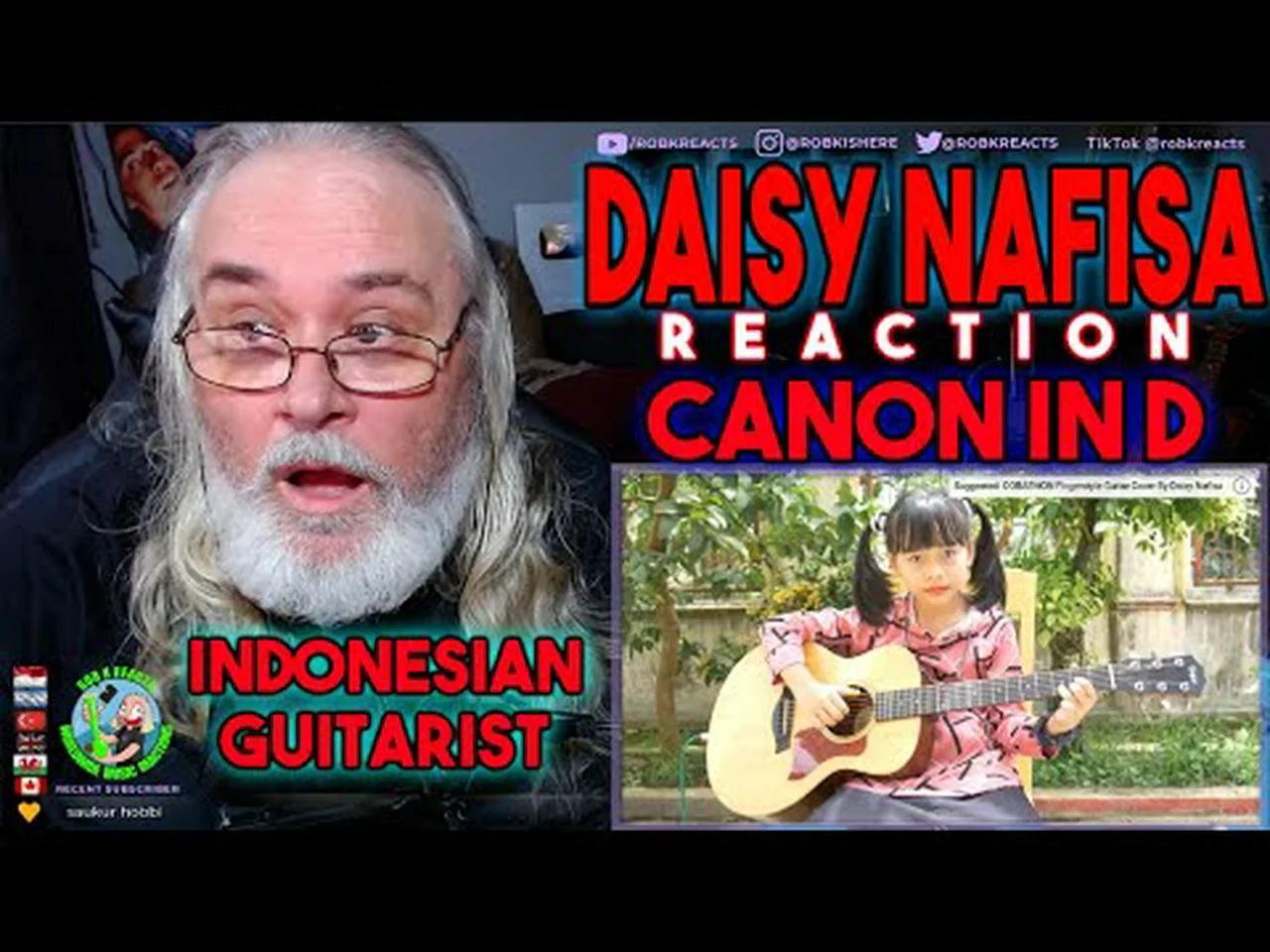 Daisy Nafisa Reaction - Canon in D Fingerstyle Guitar Cover - First ...