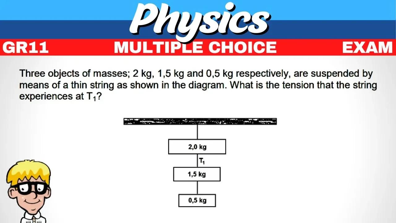 Newton Laws multiple choice grade 11