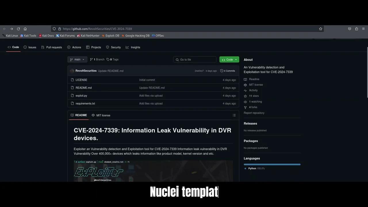 CVE-2024-7339 Information Leak in TVT DVR , Custom nuclei template