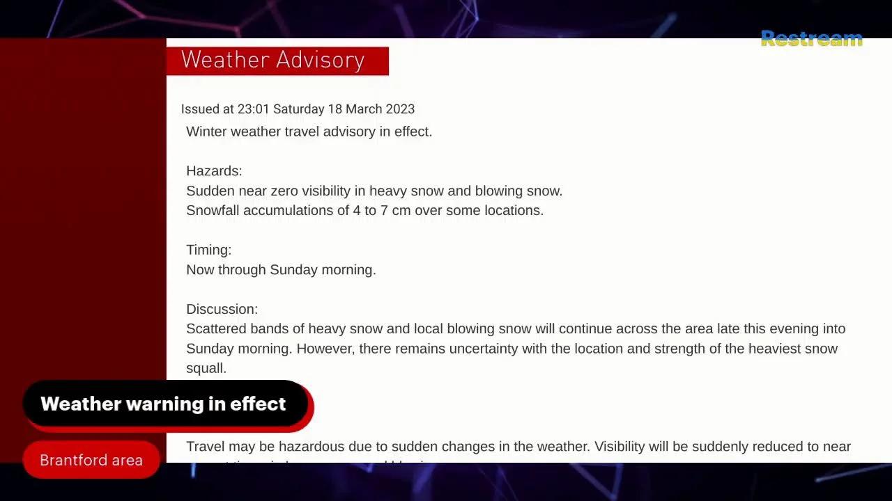 weather watch: Heavy snowfall warning