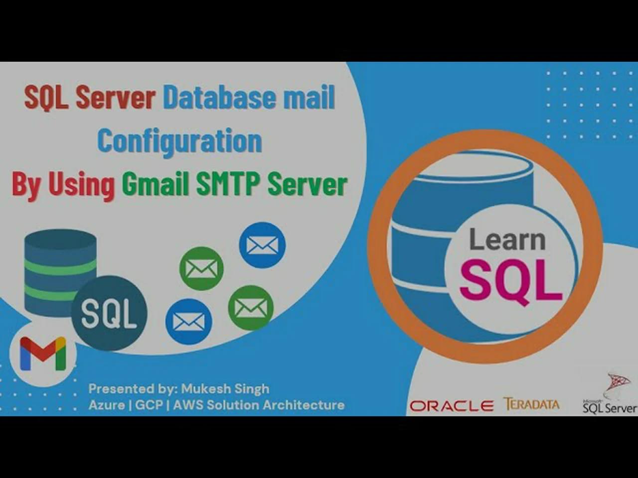 SQL Server Database Email Configuration || Using Gmail SMTP Server