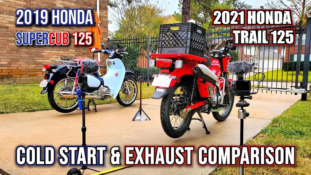 CT125 vs Super Cub - Cold Start and Exhaust Comparison