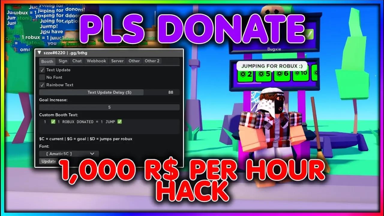 [PASTEBIN] Pls Donate Script Hack 💰 EASY ROBUX Auto Farm, Auto Beg, Auto Talk & More! | Roblox