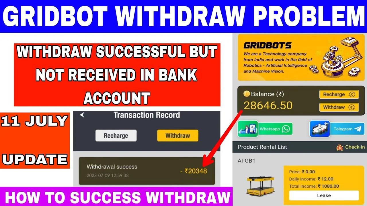 Gridbots Earning App | Gridbots App Withdrawal Problem | Withdraw ...