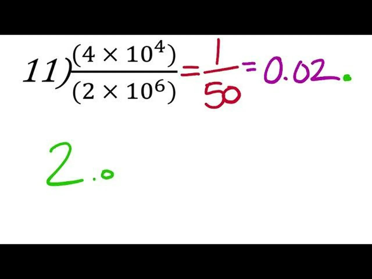 Dividing with Scientific Notation