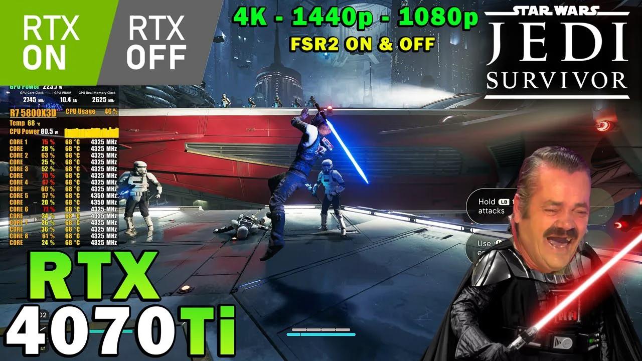 Star Wars Jedi Survivor Ray Tracing ON & OFF | RTX 4070 Ti | 5800X3D ...