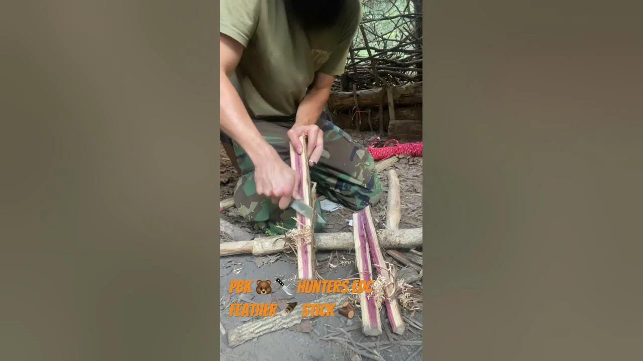 Bushcraft Feather Sticks w/ Papa Bear Knives Hunter’s EDC #bushcraft # ...