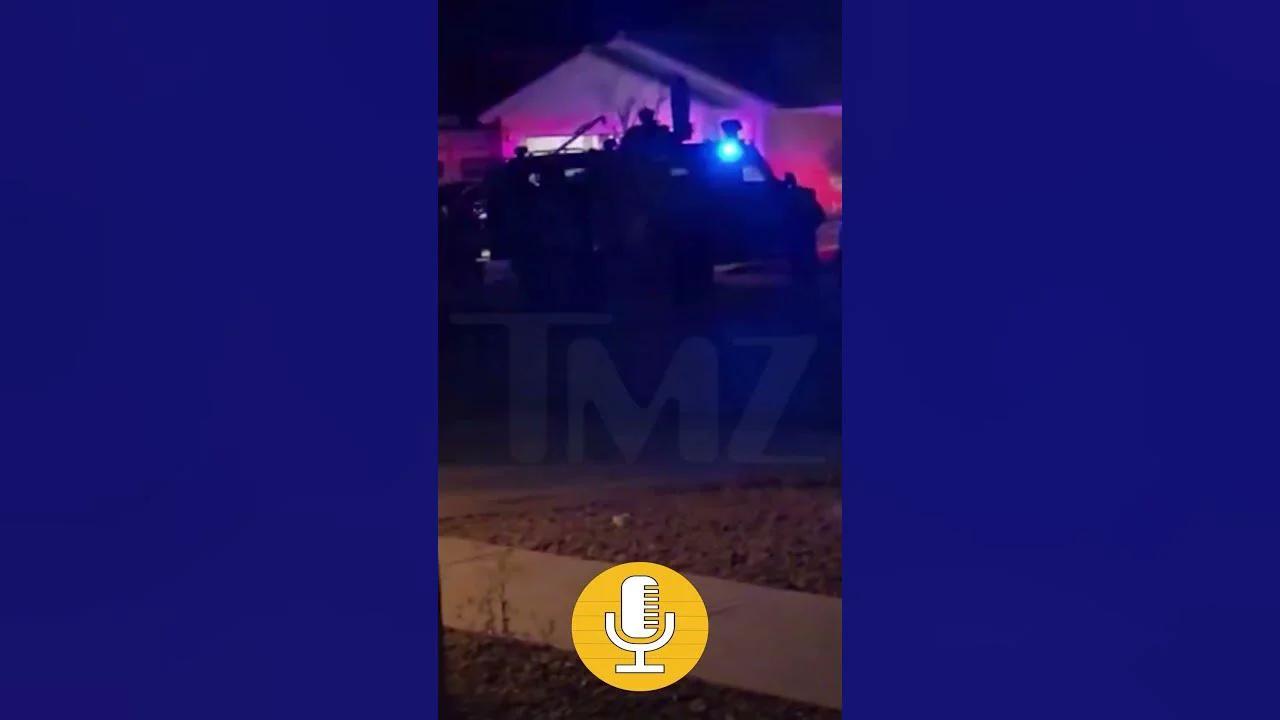 Dramatic footage from the chaotic raid linked the Tupac murder suspect