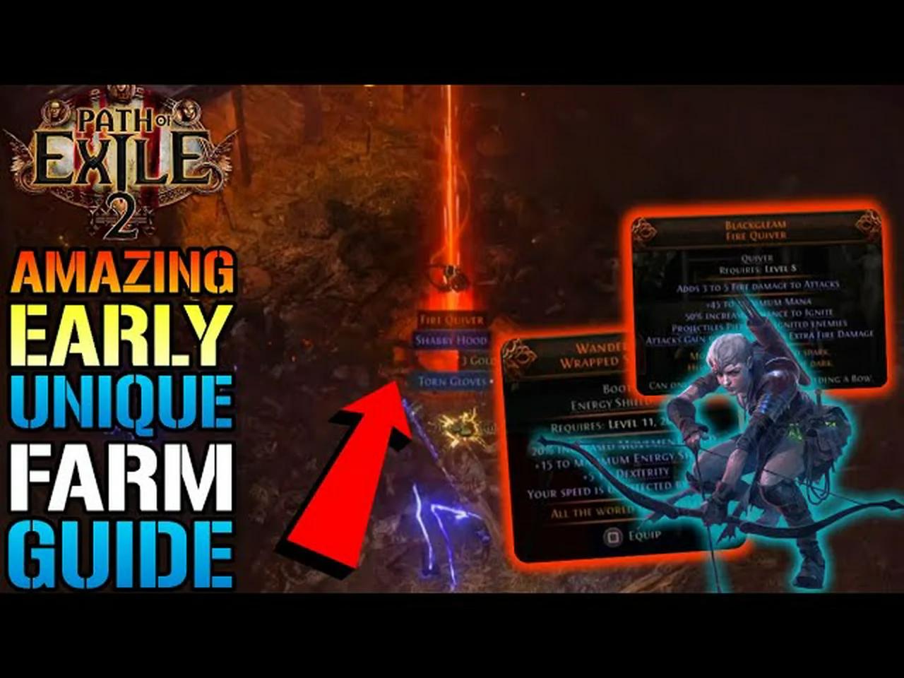 Path Of Exile 2: AMAZING EARLY UNIQUE FARM! How To Get Unique Drops In ...