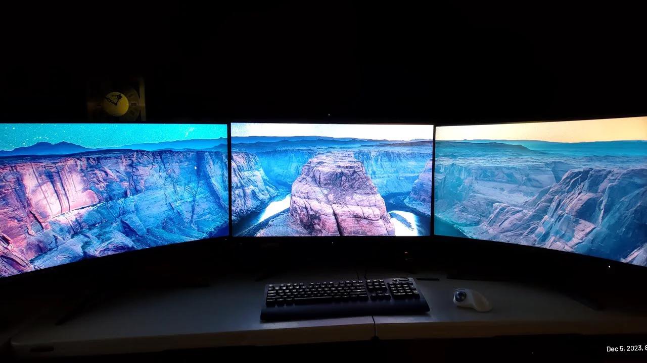 RTX 4090 vs NVIDIA SURROUND 3 Monitor Set Up 8640 x 1620 - Streaming ...