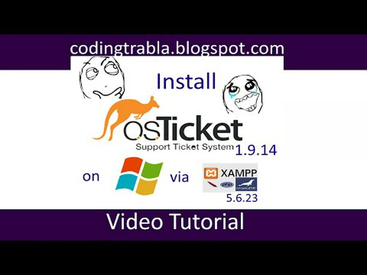 Install osTicket v1.9.14 open source support ticket system on Windows byAO