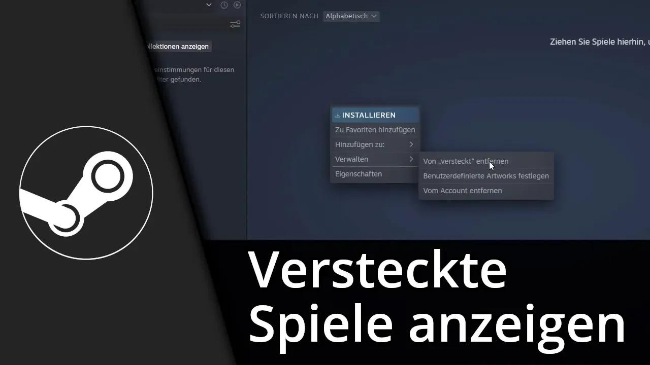 Steam Spiel verstecken | Steam versteckte Spiele anzeigen Tutorial