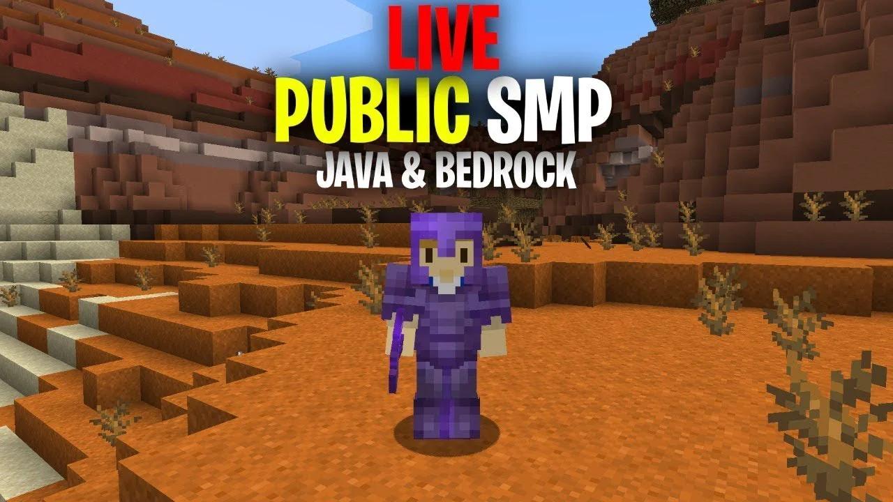 MINECRAFT LIVE SMP| JOIN MY PUBLIC SMP JAVA / POCKET EDITION 24/7