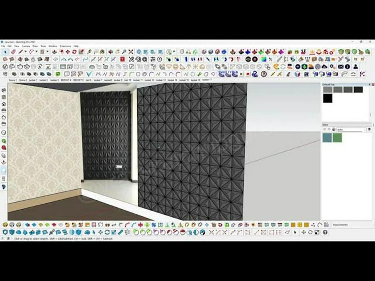 sketchup tutorial / making 3d wall panel