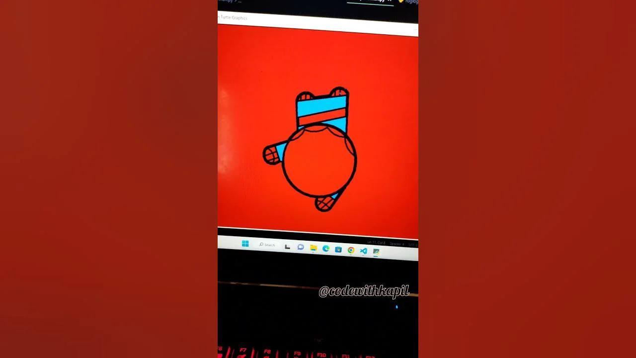 Spiderman using python Turtle 🐢 #python #code #shorts