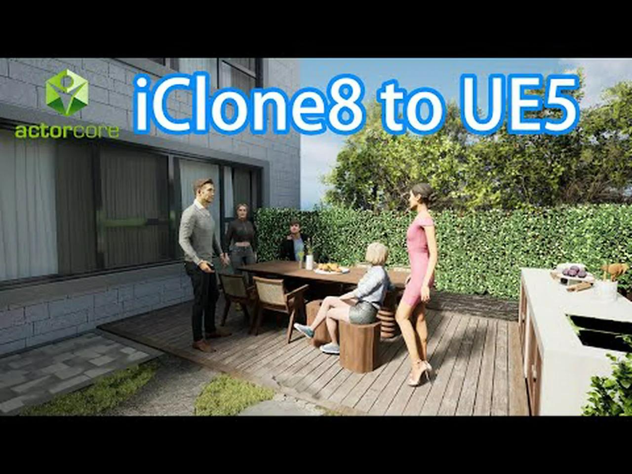 iClone 8 Actorcore to UE5 Archviz Garden Outdoor Animation @Unreal Engine @Reallusion