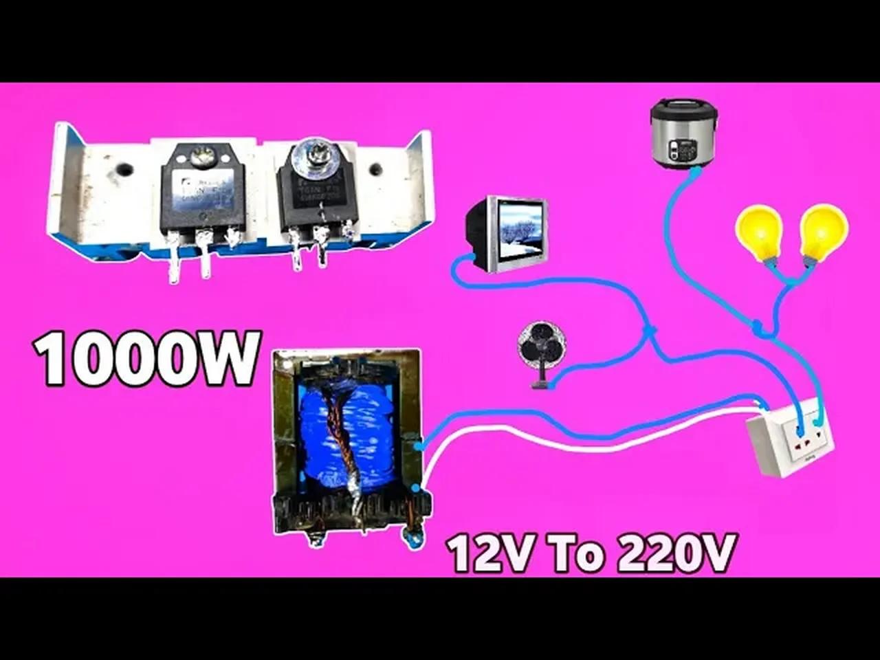 i make 1000W ATX 12V to 220V Inverter using mosfet IRFZ44n || How to make 1000W ATX Inverter