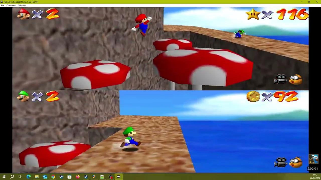 S. Mario 64 Multiplayer Splitscreen (1080p) [Remaining RA] - Coin-Rush ...