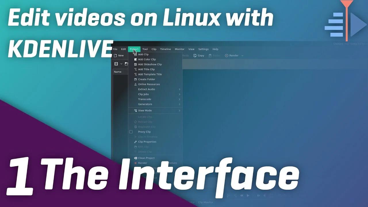 How to edit videos on Linux with KDENLIVE - 1 - Learn the Interface