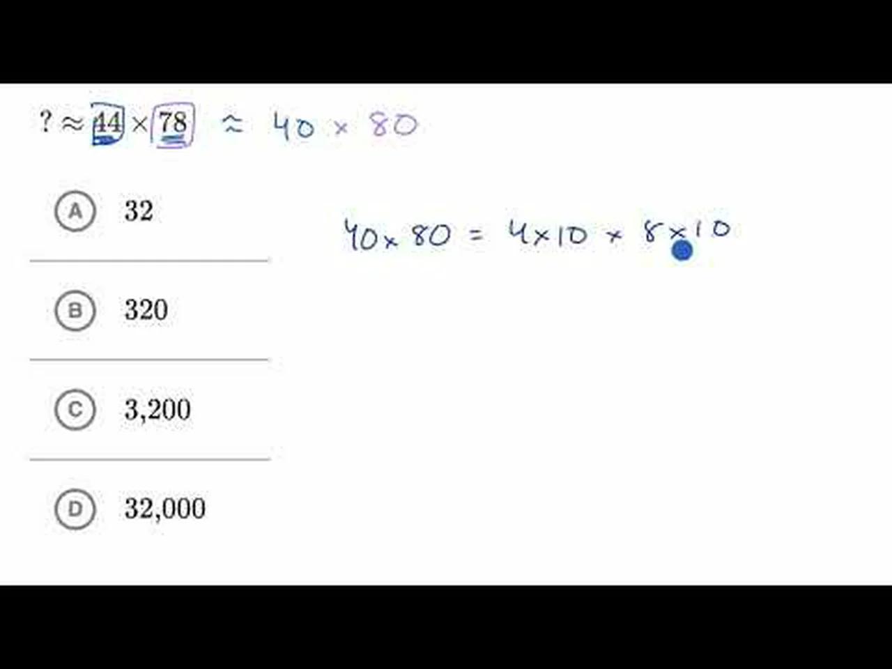 Estimating 2 digit multiplication example