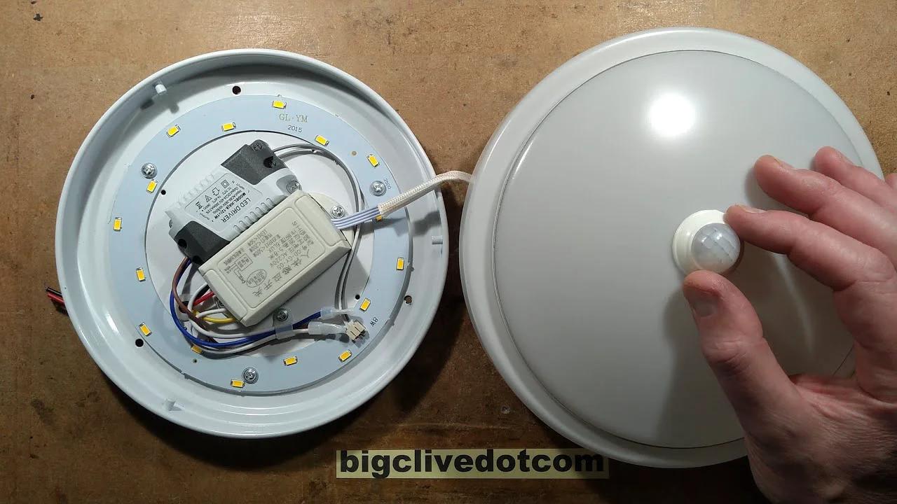 Shady PIR ceiling light analysis. (With flame test.)