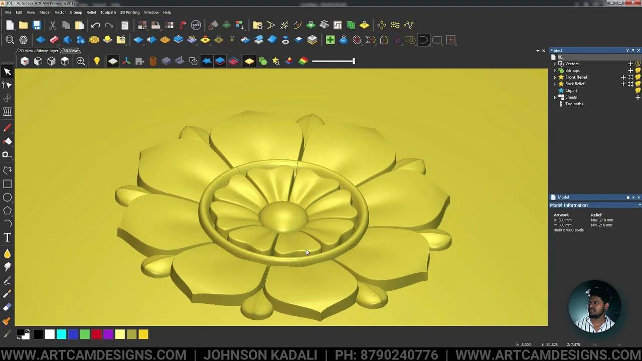 ArtCAM Tutorial: Create Stunning 3D Flowers | Step-by-Step Guide for Beginners