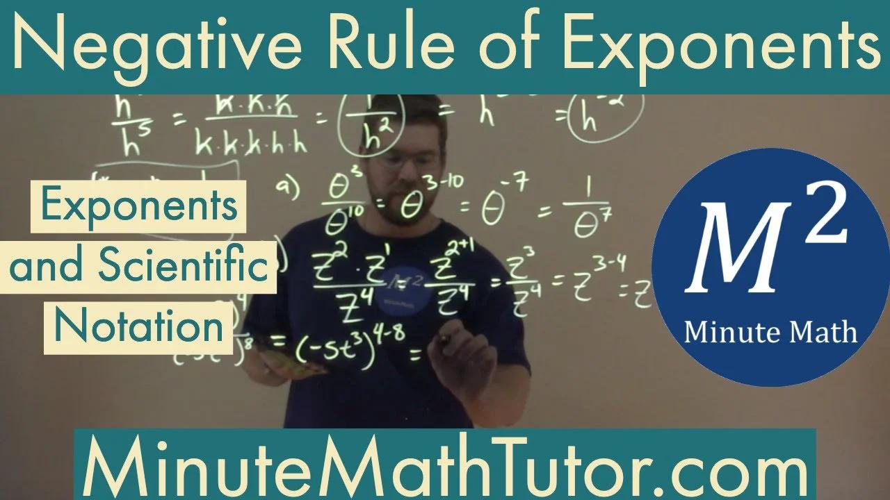 Use the Negative Rule of Exponents | Exponents and Scientific Notation ...