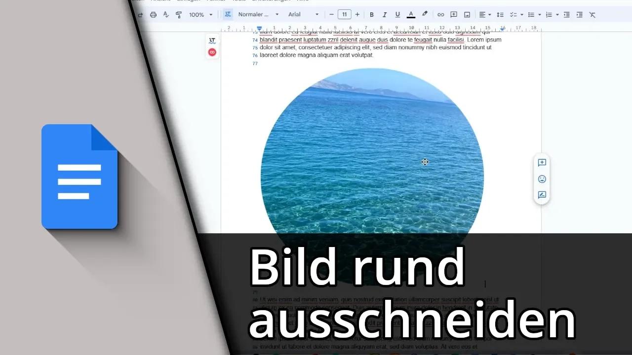 Google Docs Bild rund ausschneiden Tutorial