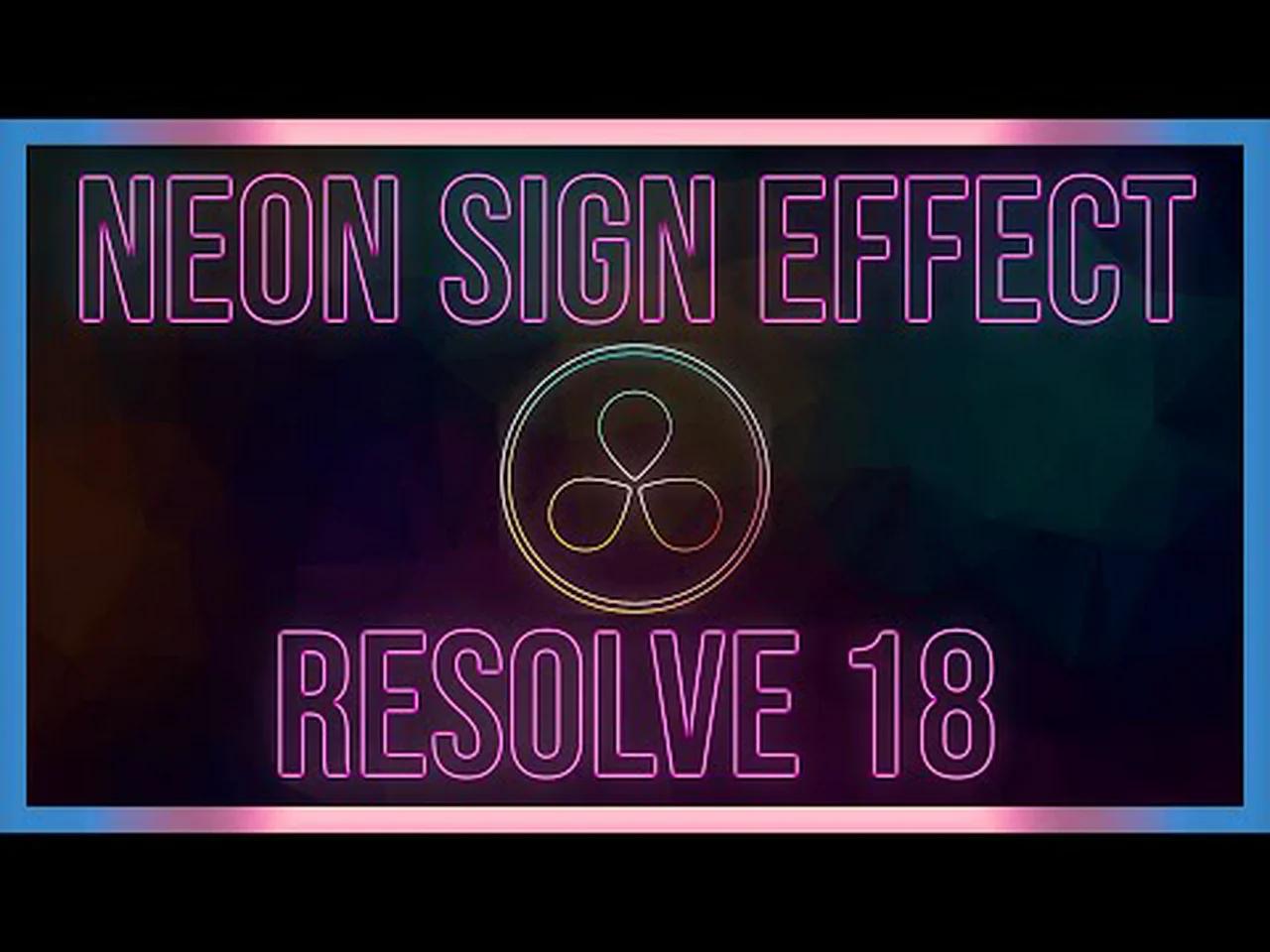 Neon Sign Light Effect for PNG Image or Text Title ~ DaVinci Resolve 18 ...