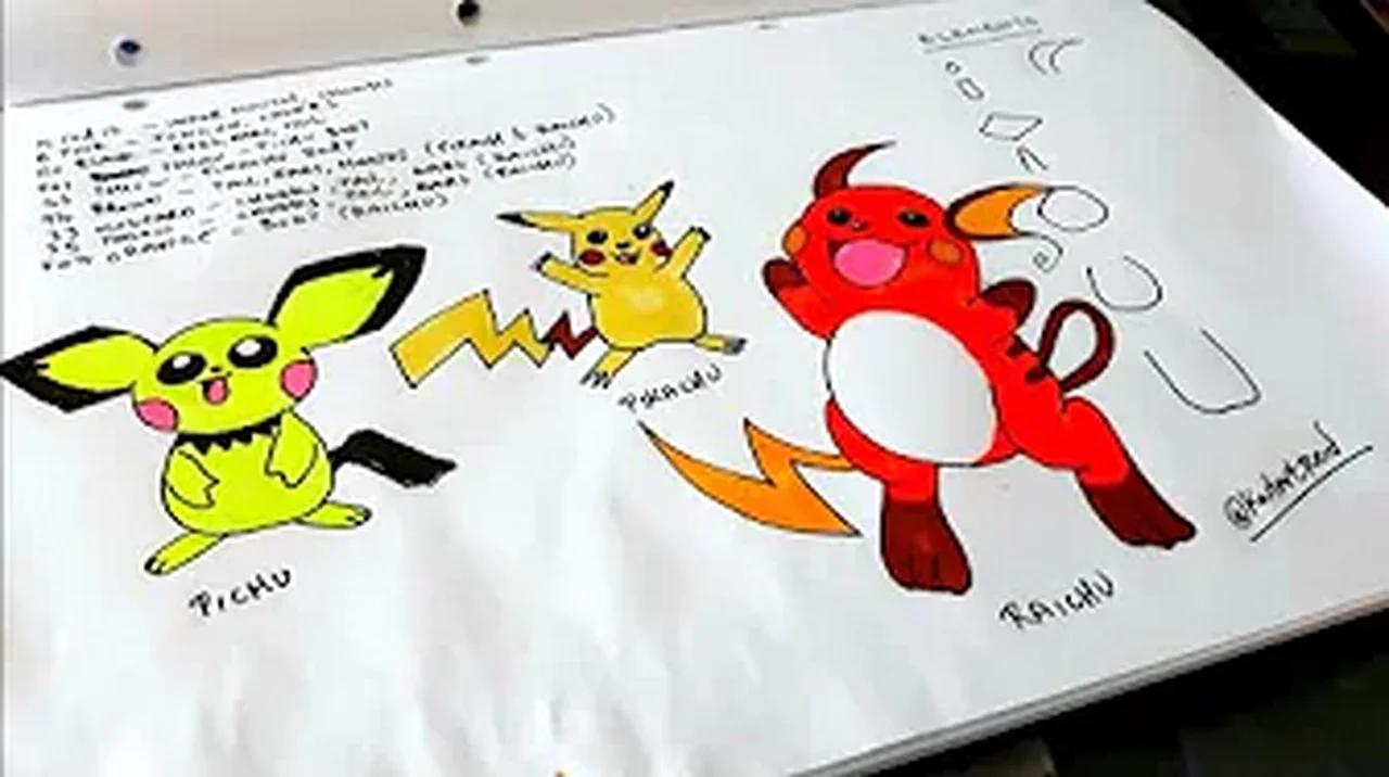 HOW TO DRAW POKEMON PIKACHU EVOLUTIONS STEP BY STEP EASY