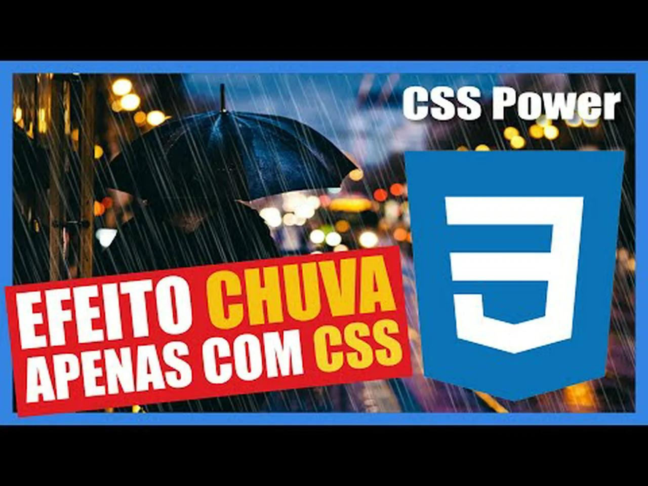 CRIANDO EFEITO DE CHUVA EM PÁGINA WEB COM CSS [E mudança de Cor na Imagem]