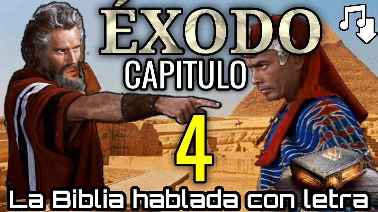 🔴 ÉXODO Capitulo 4 hablado con letra ( Llamamiento de Moisés ) LA BIBLIA HABLADA 📥Audio👇🏻🎵