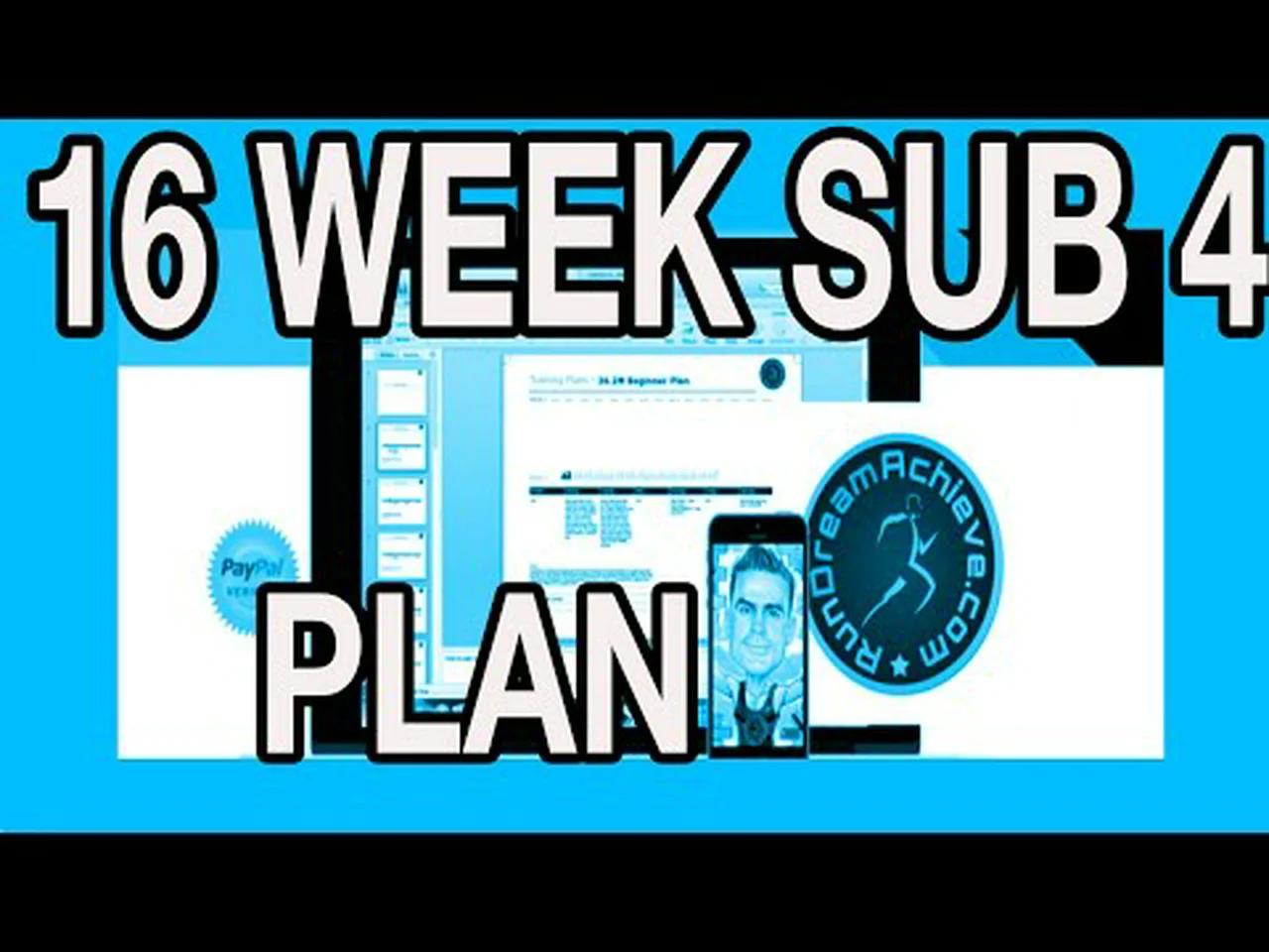 Sub 4 Hour Marathon Training Plan 16 Weeks to 3:59:59