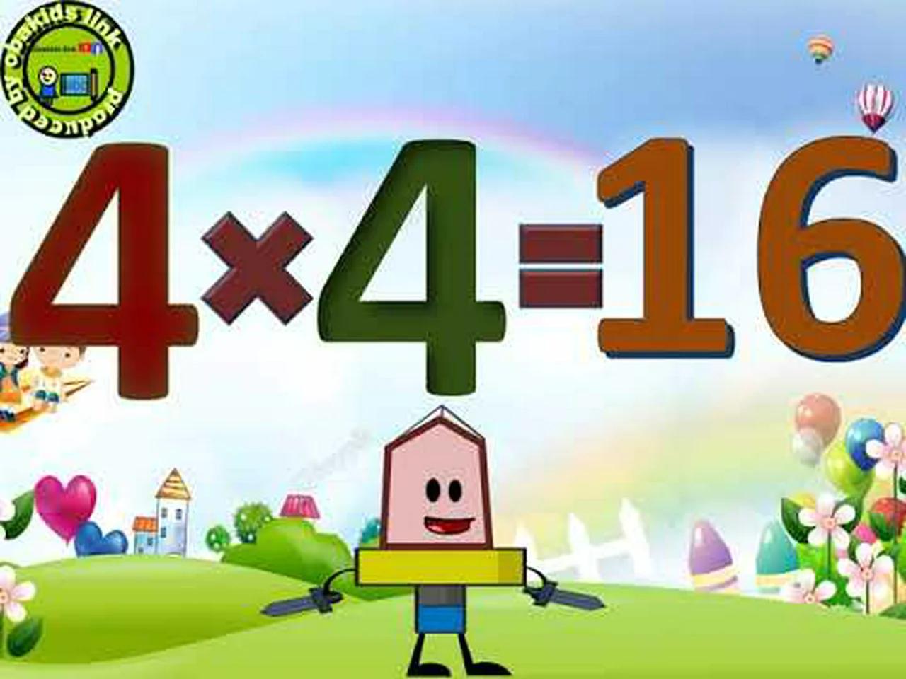 MULTIPLICATION TABLE 4 | MULTIPLE TABLE FOUR | TABLE 4 FOR KIDS