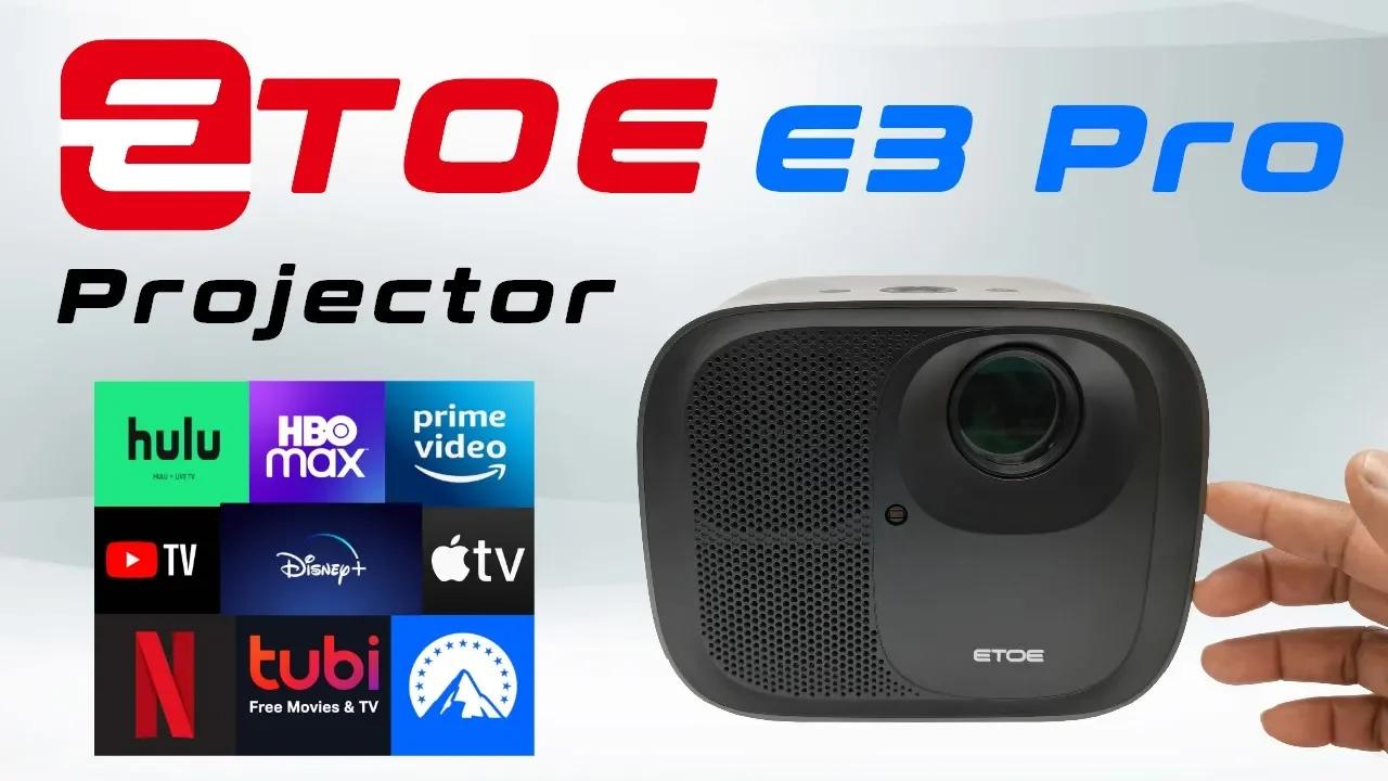 ETOE E3 Pro 1080P Android TV 10 Built-in Smart Projector