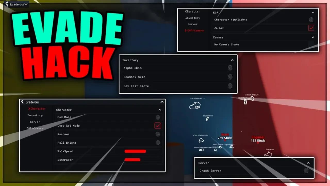 [updated] Evade Script Hack Gui God Mode Auto Farm Fe Server Crasher Bhop Pastebin 2022