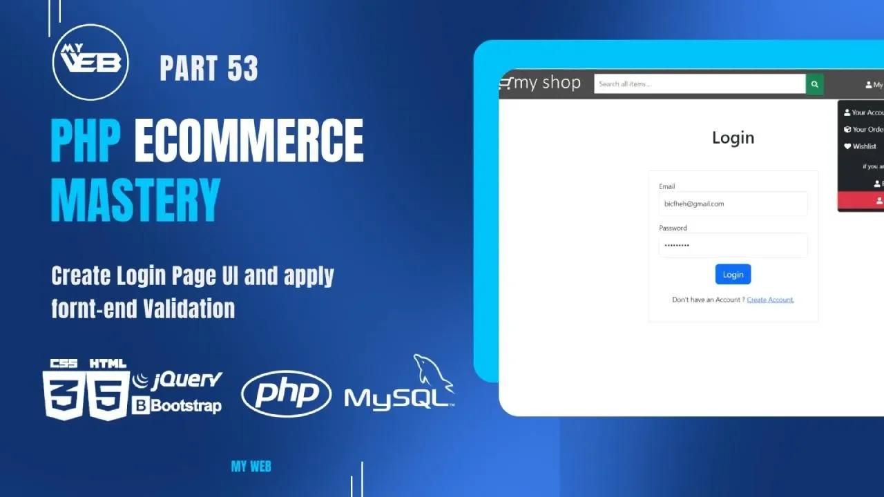 Create a Login Page UI for Your Ecommerce Website | Step-by-Step ...