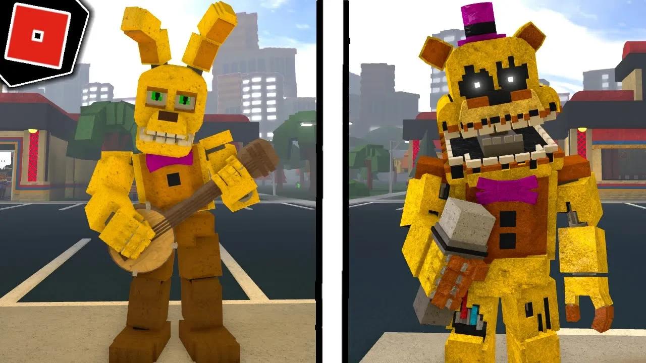 How to get WITHERED FREDBEAR AND SPRINGBONNIE SKINS in THE BEGINNING OF ...