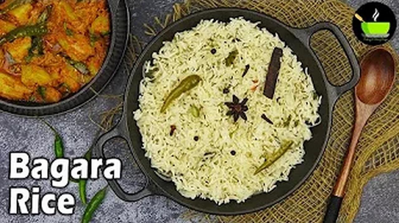 Bagara Rice Recipe With Aloo Kurma | Bagara Khana Recipe | Hyderabadi ...