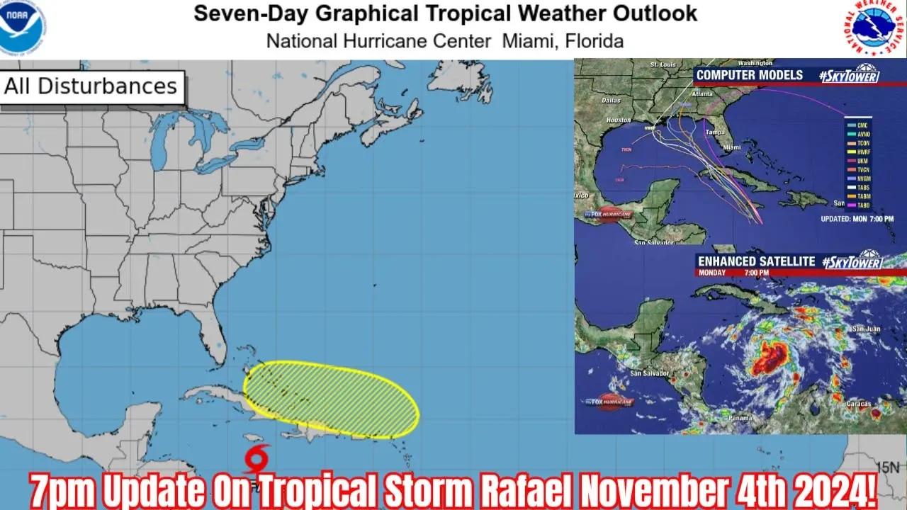 7pm Update On Tropical Storm Rafael November 4th 2024!