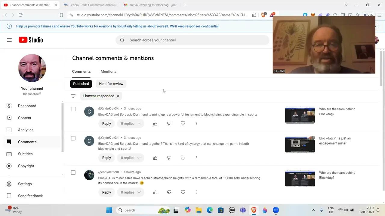 Antony Turner CEO of Blockdag is keeping the spam bots going
