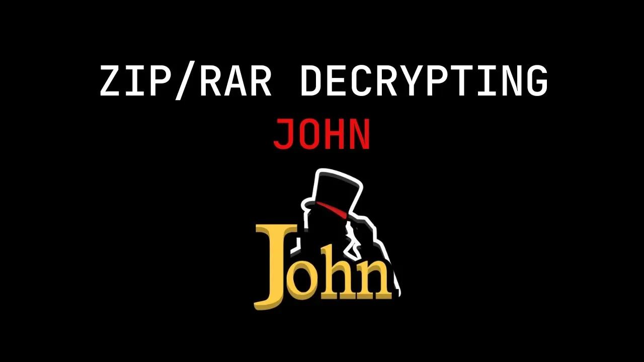 Decrypting ZIP/RAR using John