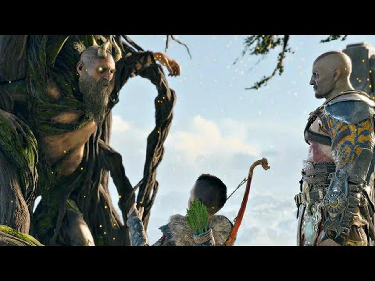 God of War - No Beard Kratos Cutting Off Mimir Head (Free Camera Mode)