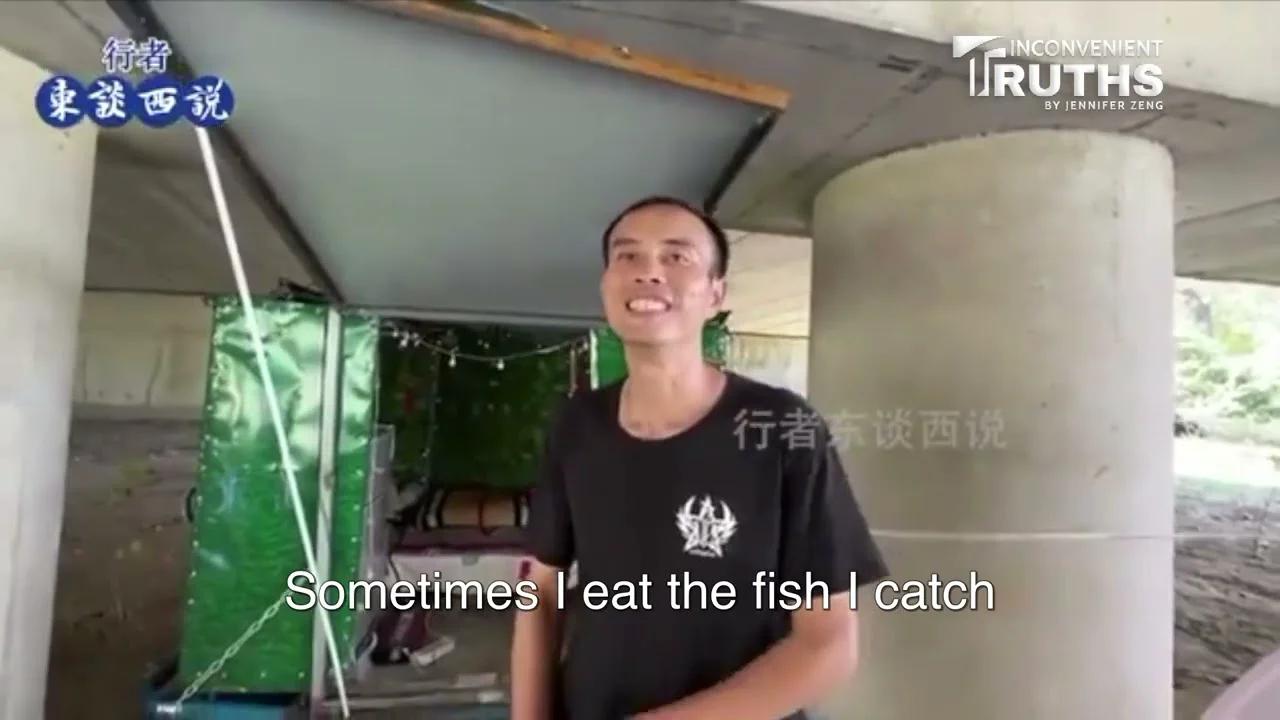 “Handsome” Man Living Under Bridge in Shanghai, China