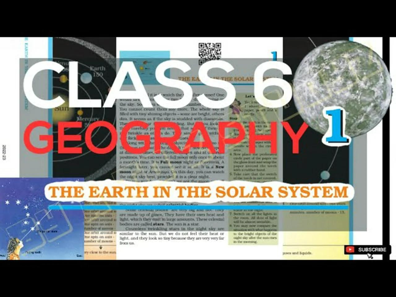 Class 6 Geography Chapter 1 The Earth in the Solar system | Question ...