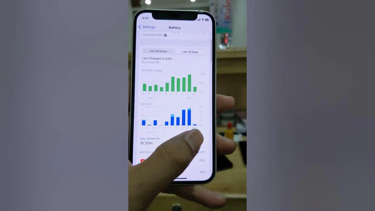 iPhone 12 mini Battery Usage on iOS 16.2 beta 4 #shorts