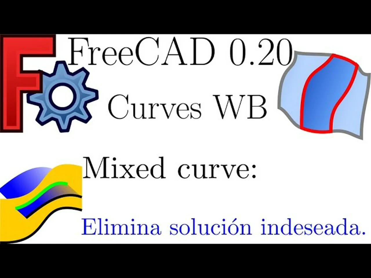 FreeCAD: Curves WB: Mixed Curve: Elimina solución indeseada