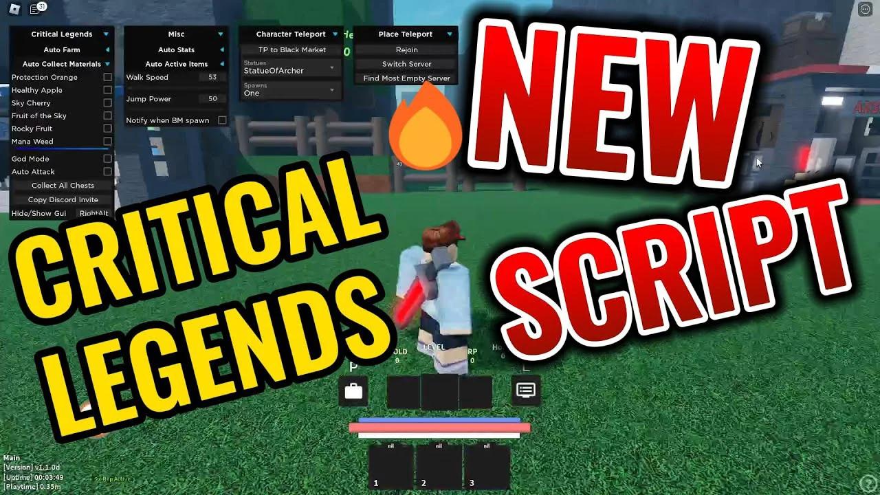 WORKING CRITICAL LEGENDS NEW SCRIPT IN ROBLOX